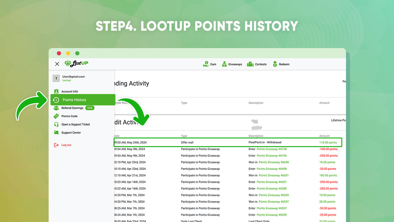How to Redeem Points from PixelPoint to Lootup – Lootup.me